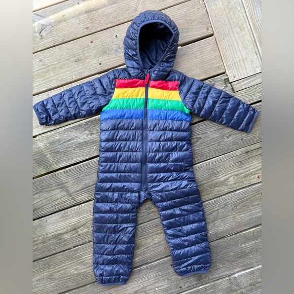 Primary | One Pieces | Primary Baby Lightweight Puffer Suit In Rainbow ...